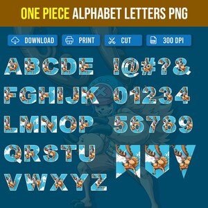 One Piece (chopper) PNG Fonts - Etsy