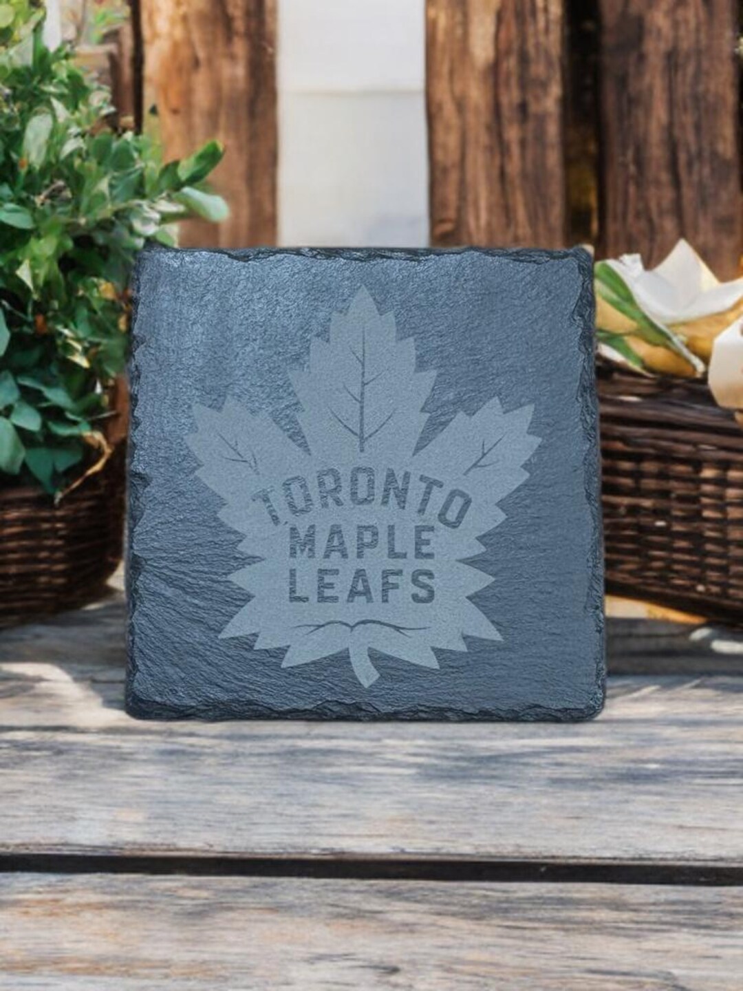 Toronto Maple Leafs - Slate Coaster - Canada Made - Etsy