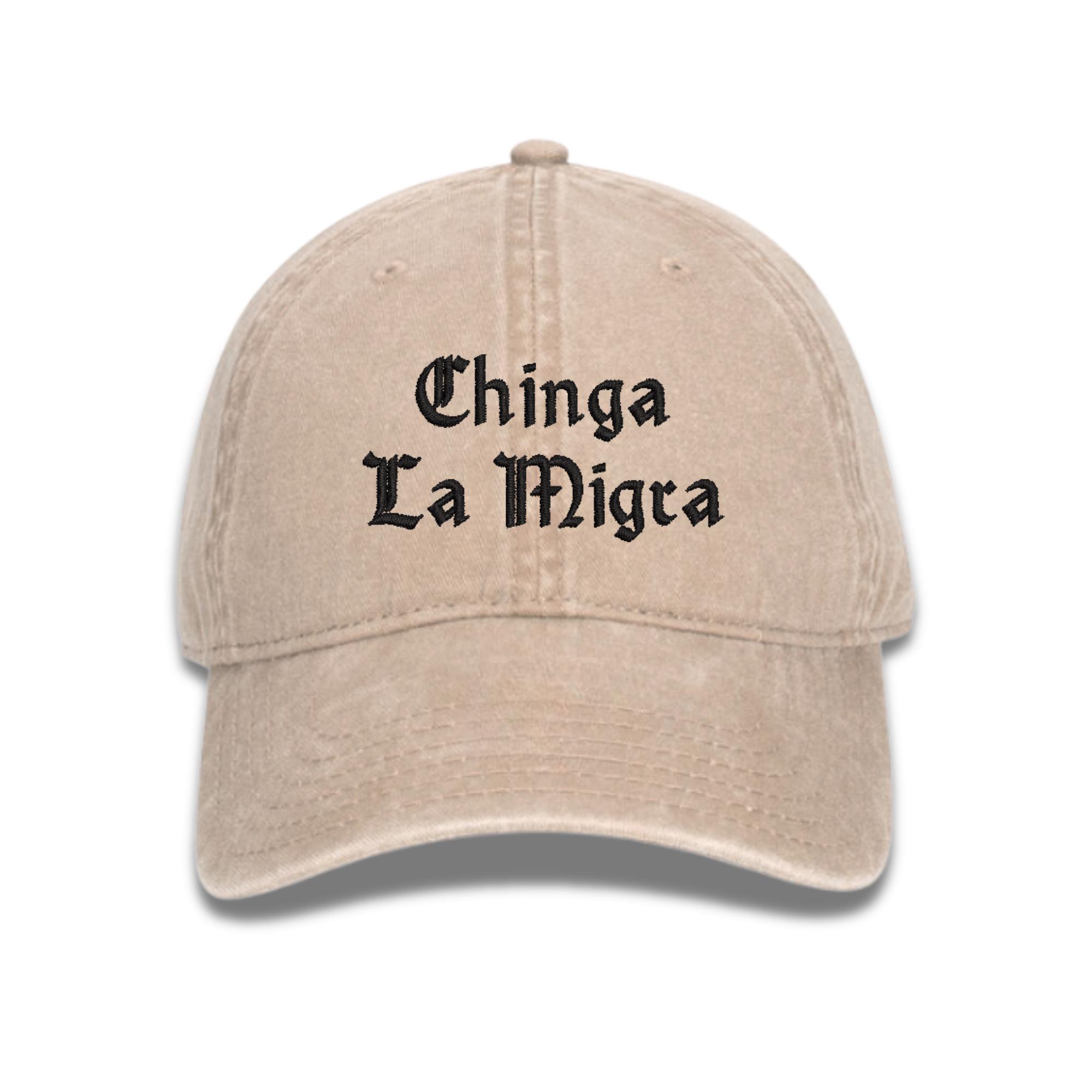 Embroidered Chinga La Migra Washed Hat, Abolish ICE Hat, Anti ...