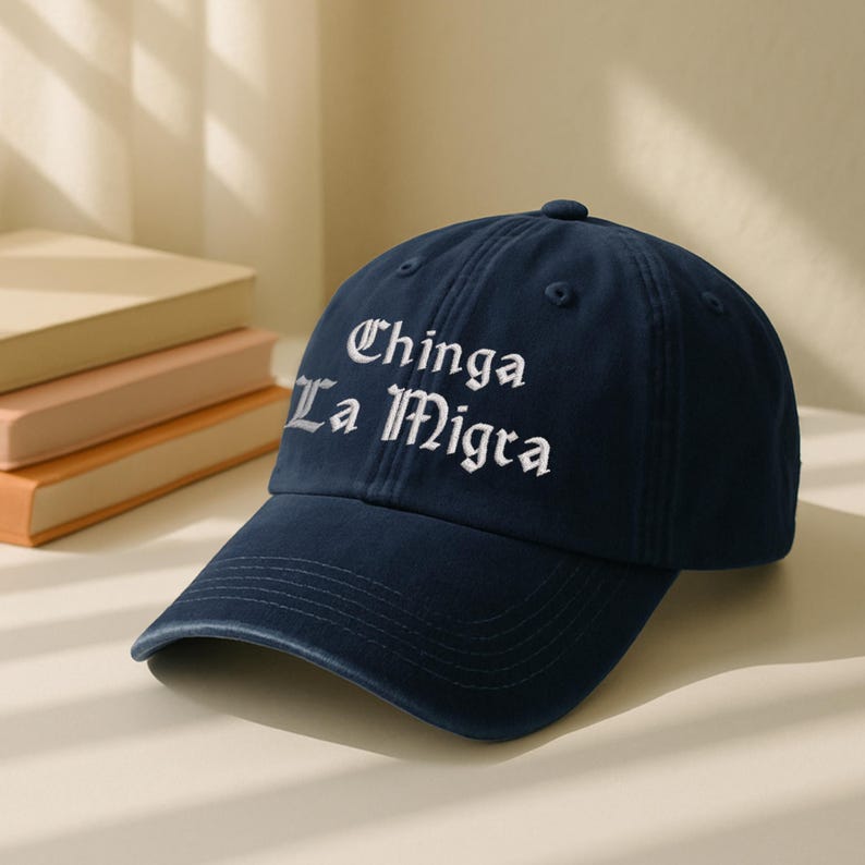 Embroidered Chinga La Migra Washed Hat, Abolish ICE Hat, Anti ...