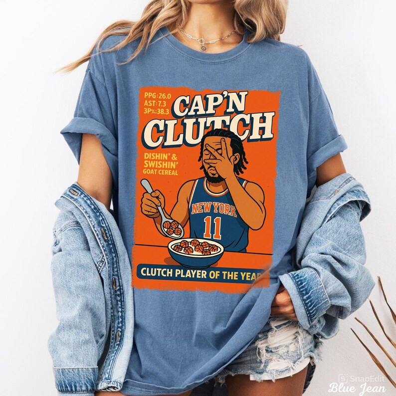 Captain Clutch Brunson Funny T-shirt, New York Basketball Comfort Color ...