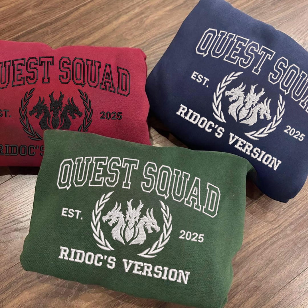 Embroidered Ridoc Quest Squad Onyx Storm Sweatshirt, Fourth Wing T ...