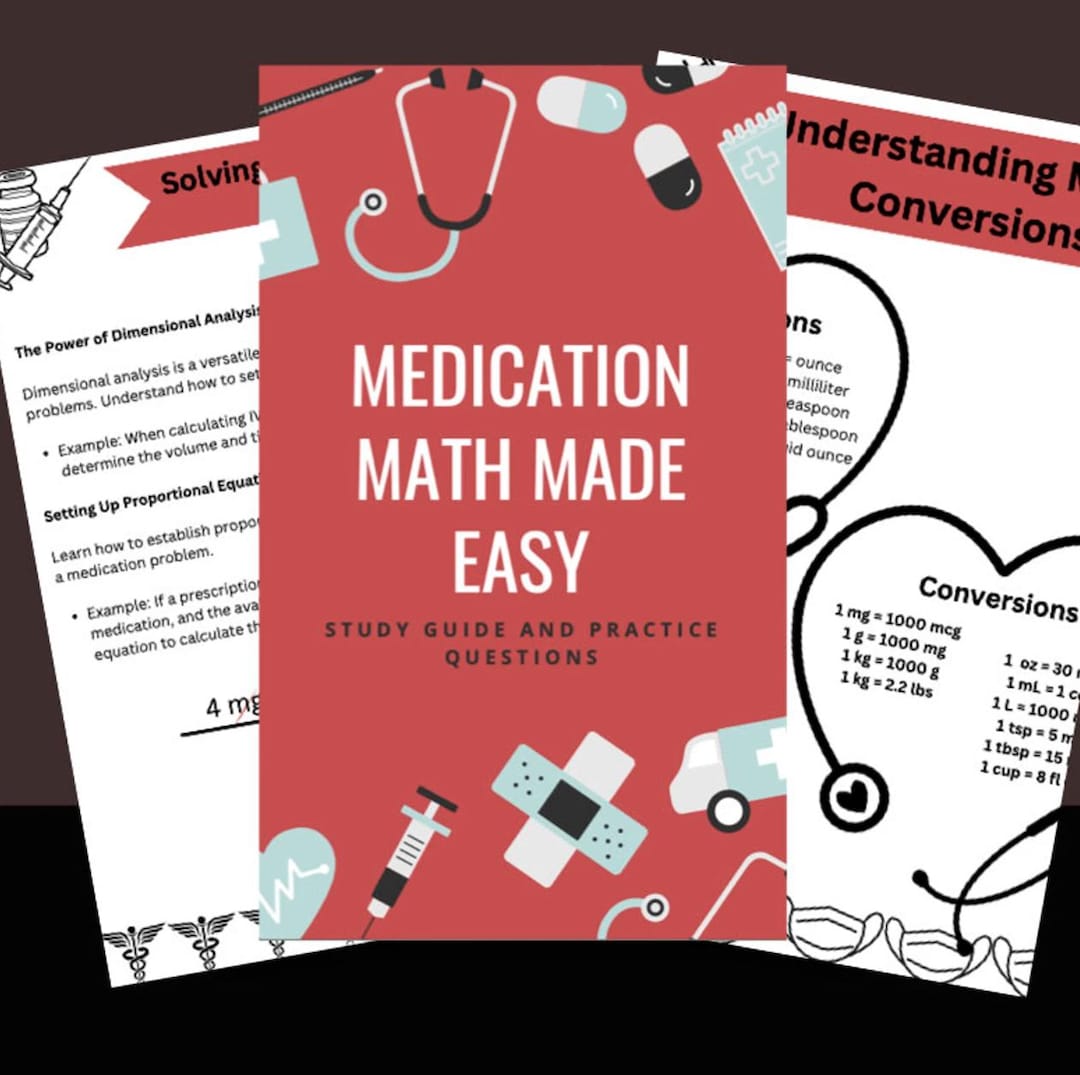 Nurse Medication Math Made Easy L Study Guide L Education L Digital ...