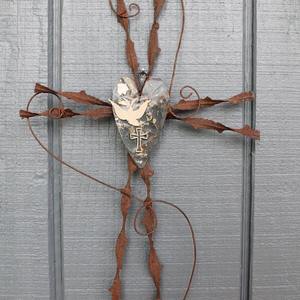 Barbed Wire Cross - Etsy