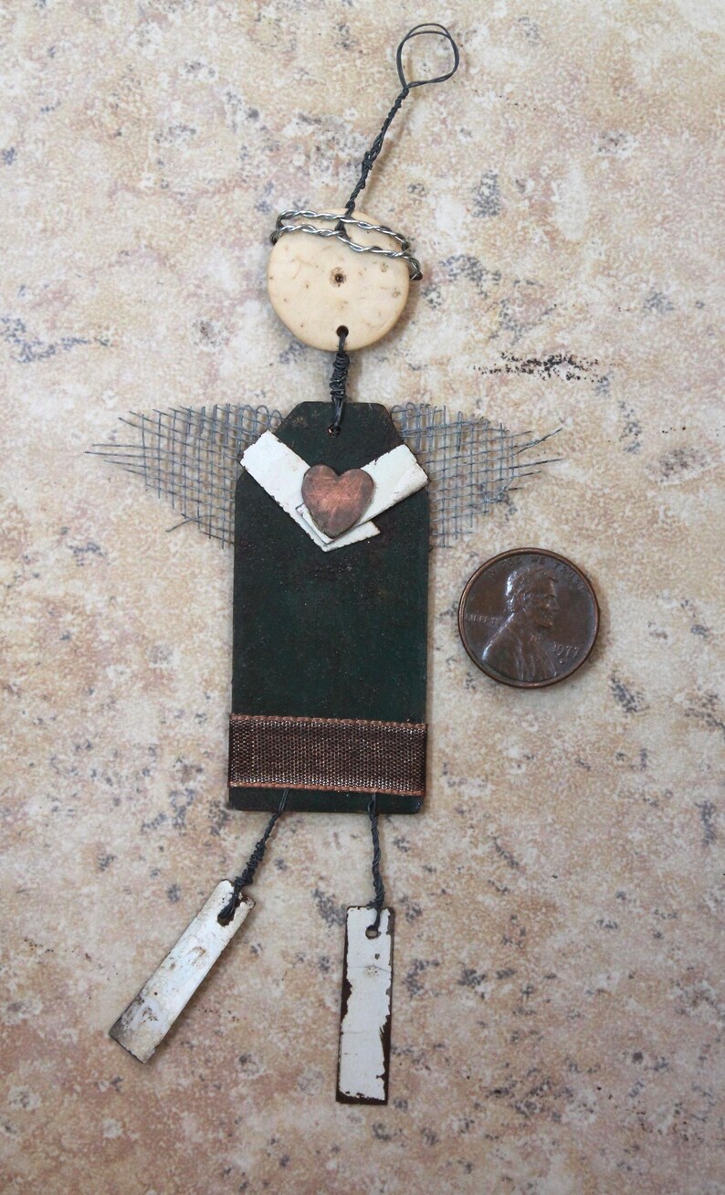 OOAK Rustic Angel Made From Recycled Metals for Christmas or Just for ...
