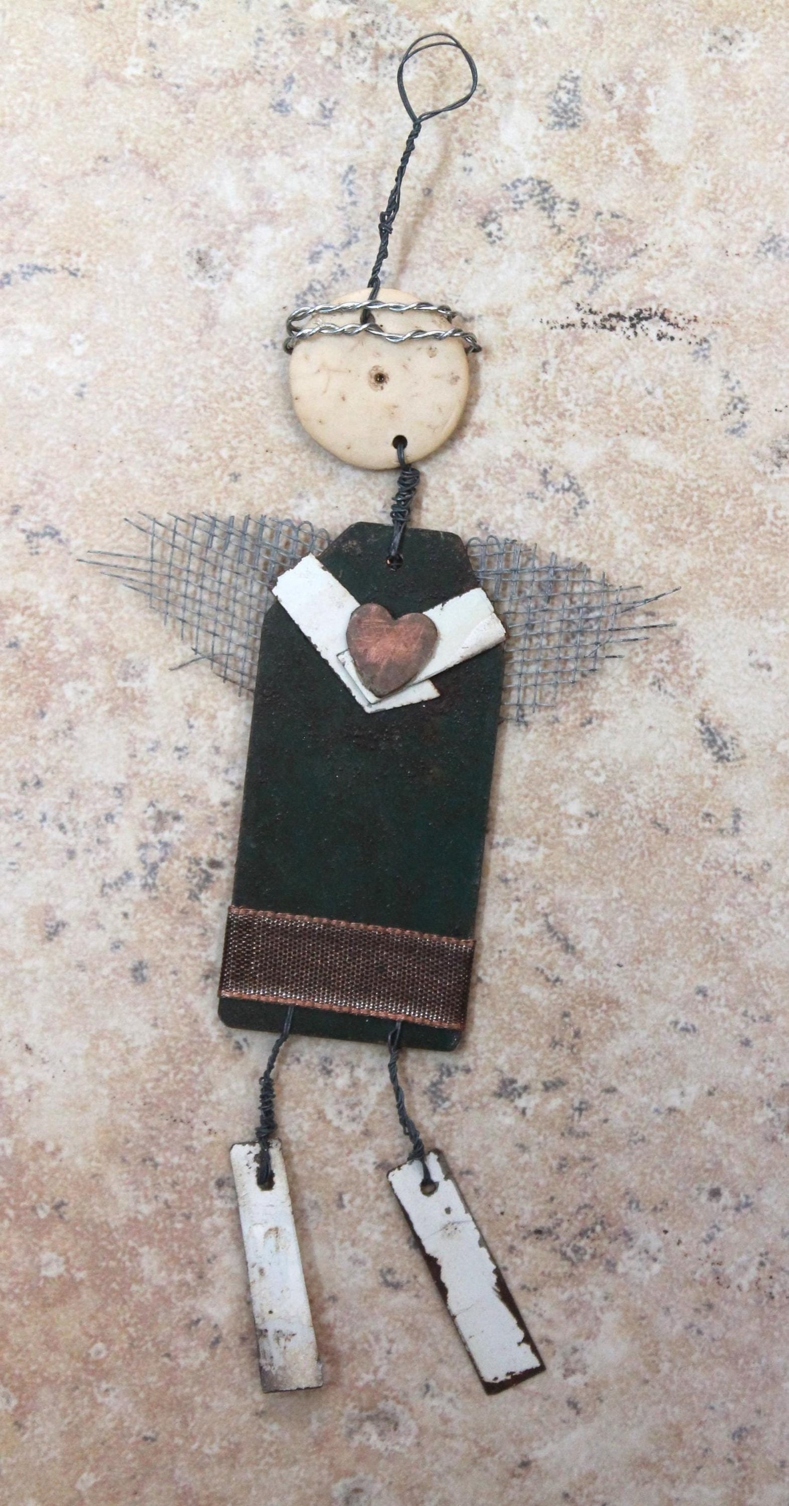 OOAK Rustic Angel Made From Recycled Metals for Christmas or Just for ...