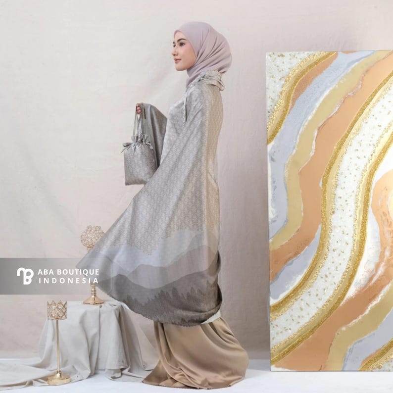 Armany Silk 2in1 Prayer Mukena: Muslim Women's Hijab Dress - Etsy Australia