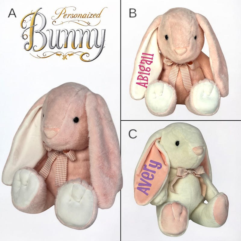 Pink Rabbit Plush Toy - Etsy