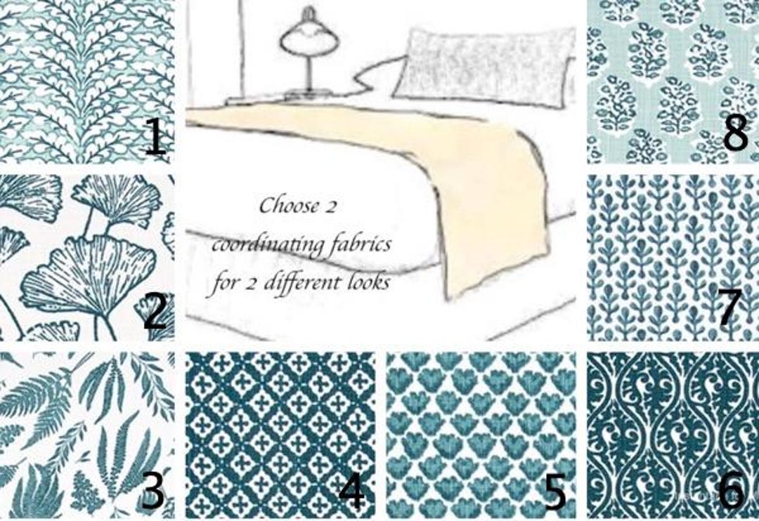 Blue Bed Scarf / Bed Runner / Blue Bed Runner / Hotel Bedding / Bedroom ...