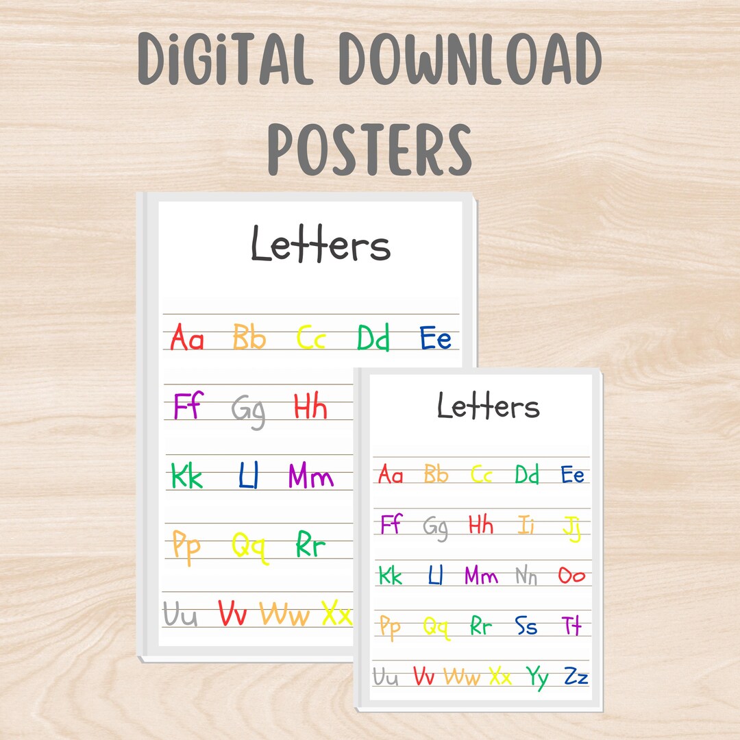 Alphabet Poster for Classroom ABC Poster for Classroom Poster Alphabet ...