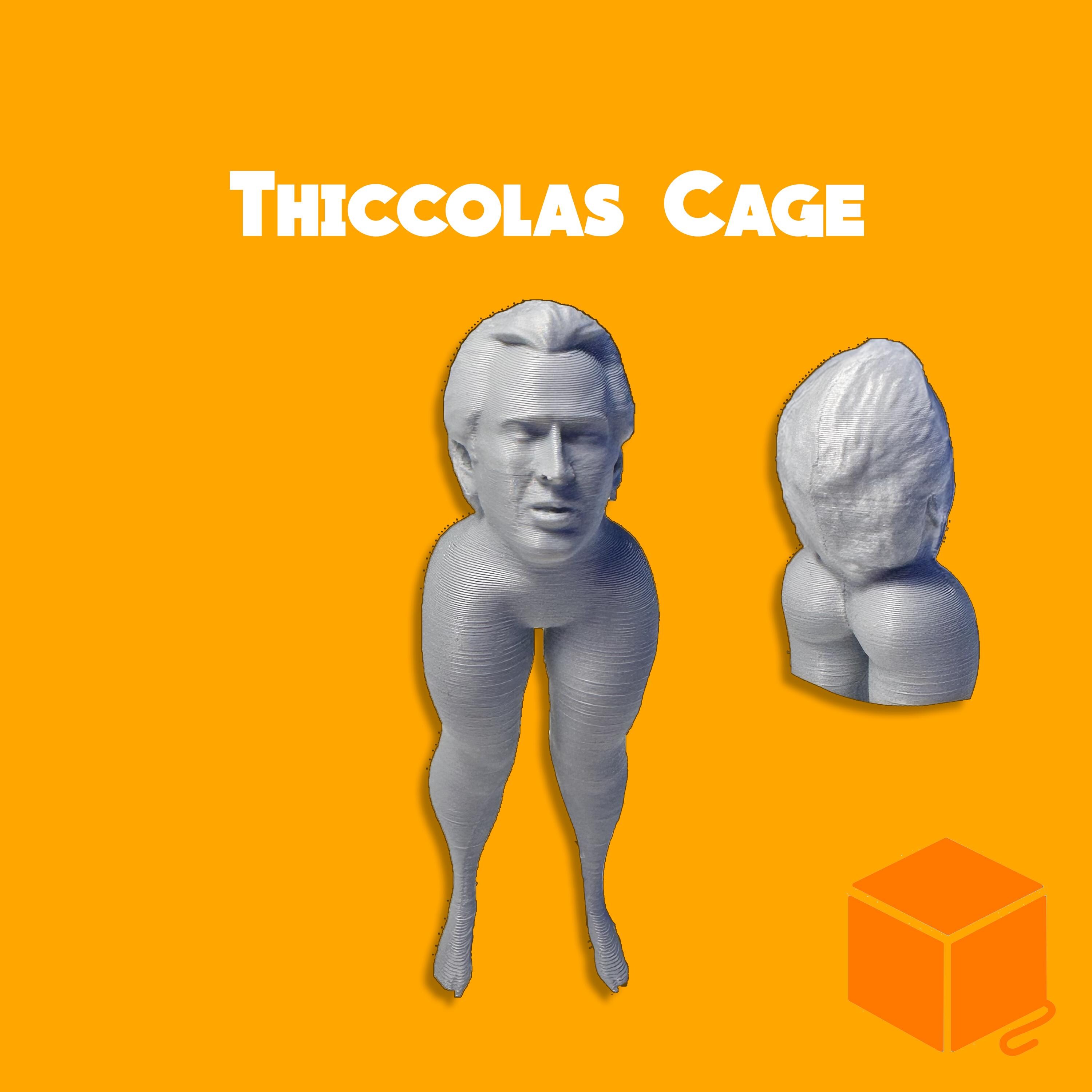 Thiccolas Cage, Nicolas Cage 3D Printed Figure, Nicolas Cage, Prank ...