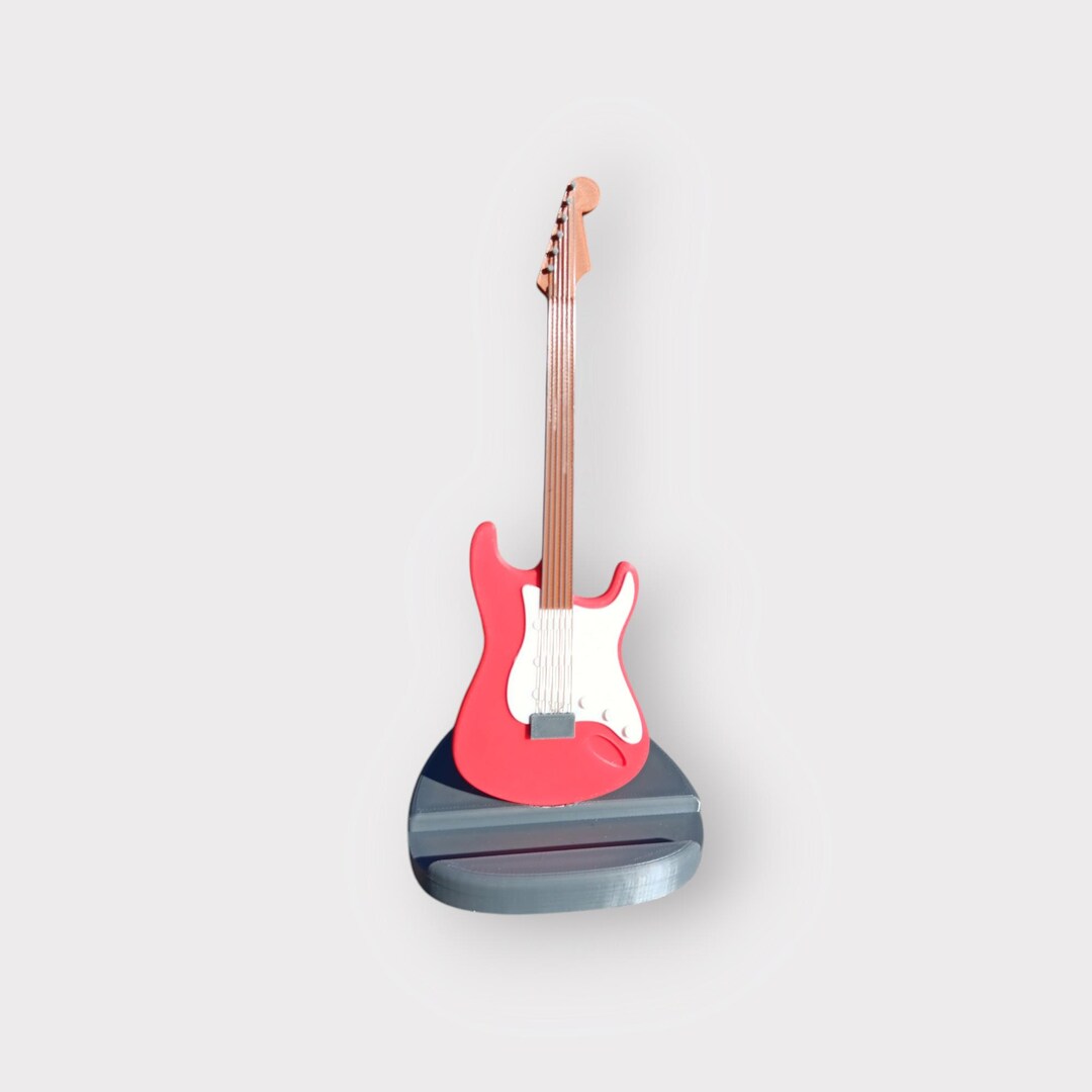 Strat Guitar Pick Phone Stand: Musician Desk Decor - Etsy