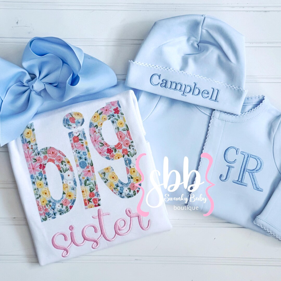 Big Sister Shirt, Little Sister Shirt, Sibling Shirts, Sister Applique ...