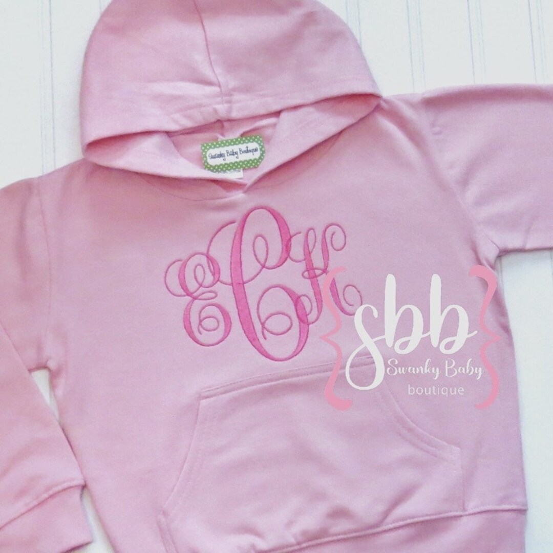 Girls Monogrammed Sweatshirt, Monogram Sweatshirt, Girls Embroidered ...