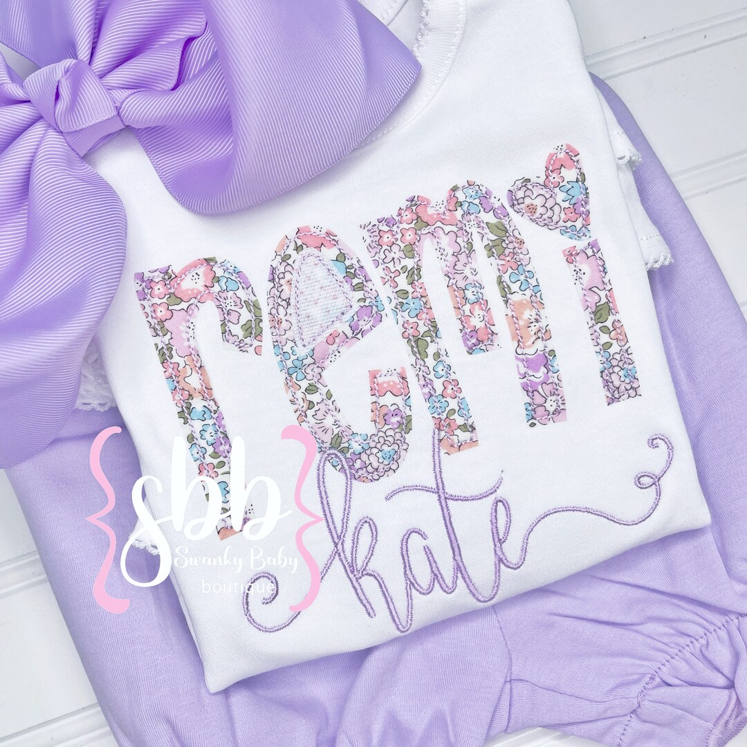 Girls Monogrammed Shirt, Girls Personalized Shirt, Liberty London ...