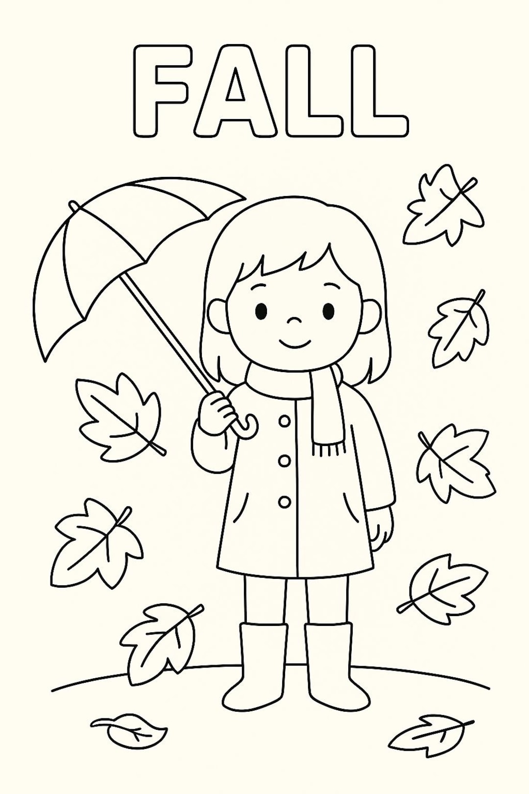 Seasons Coloring Pages for Kids-printable PDF Set: Spring-summer- Fall ...