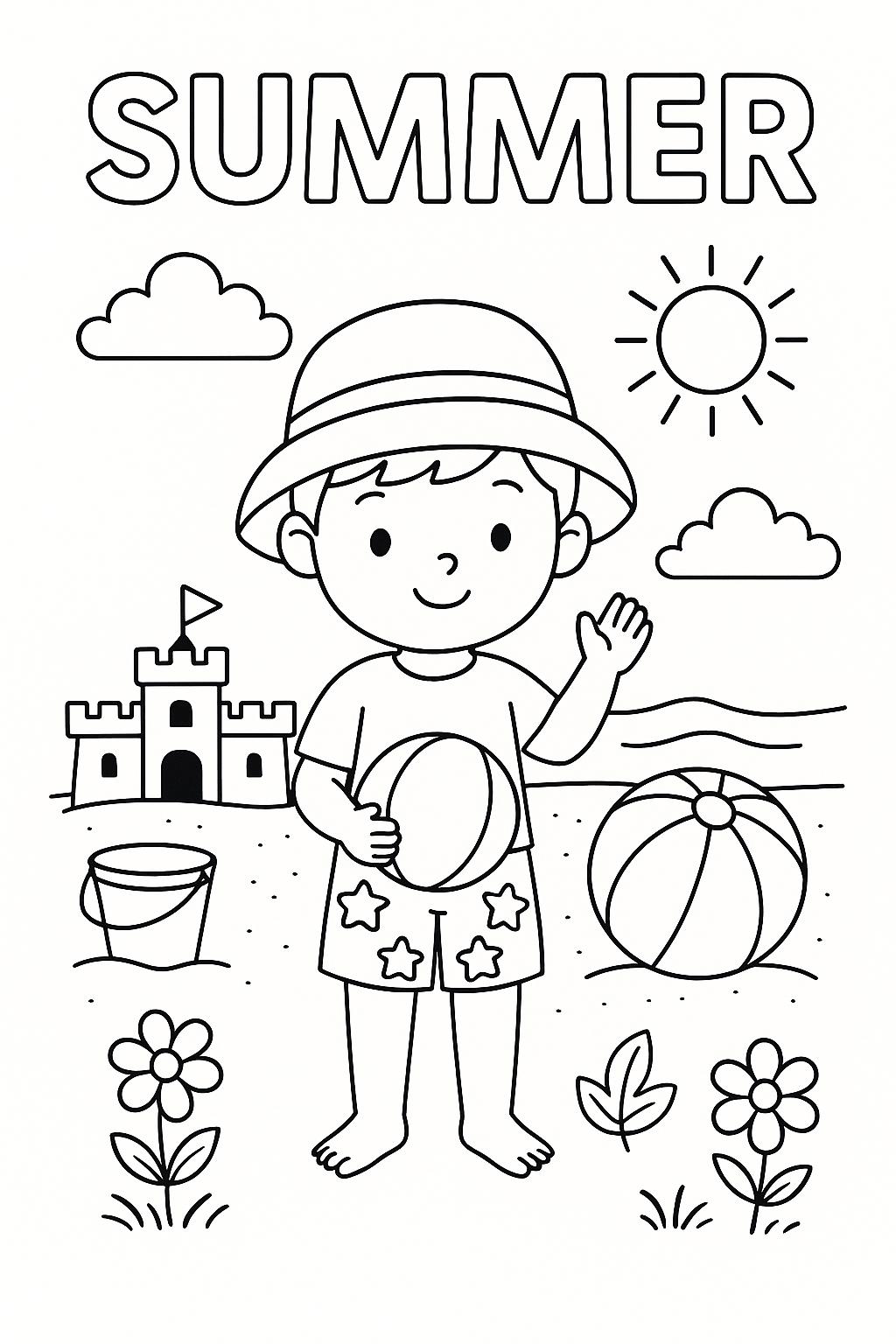 Seasons Coloring Pages for Kids-printable PDF Set: Spring-summer- Fall ...