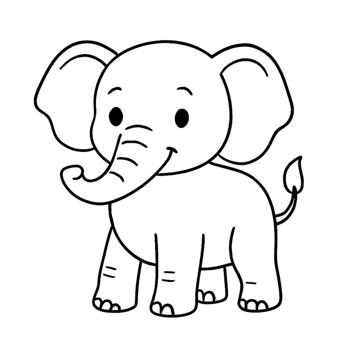 3 Animal Coloring Pages for Kids Ages 3–5 – Printable Set - Etsy