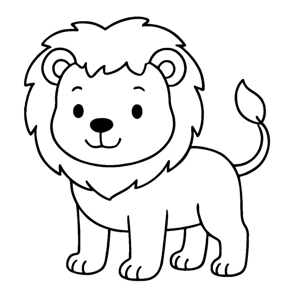 3 Animal Coloring Pages for Kids Ages 3–5 – Printable Set - Etsy