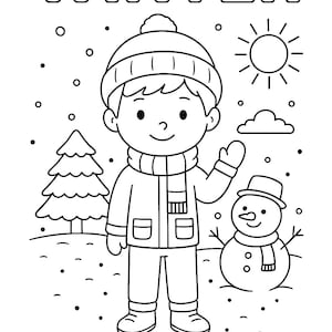 Seasons Coloring Pages for Kids-printable PDF Set: Spring-summer- Fall ...