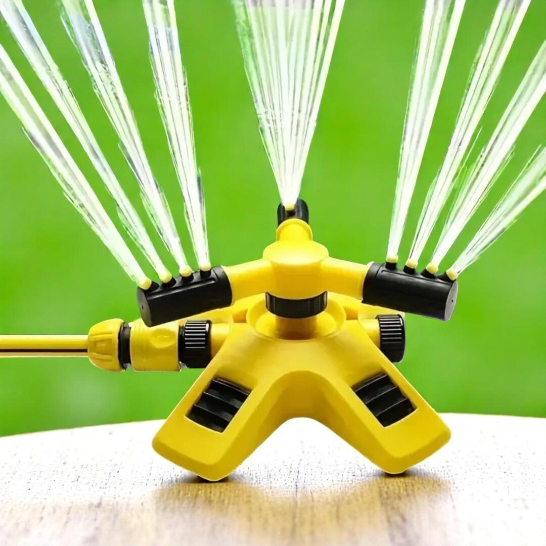 360 Automatic Rotating Sprinkler Head | Three-way Garden Irrigation ...
