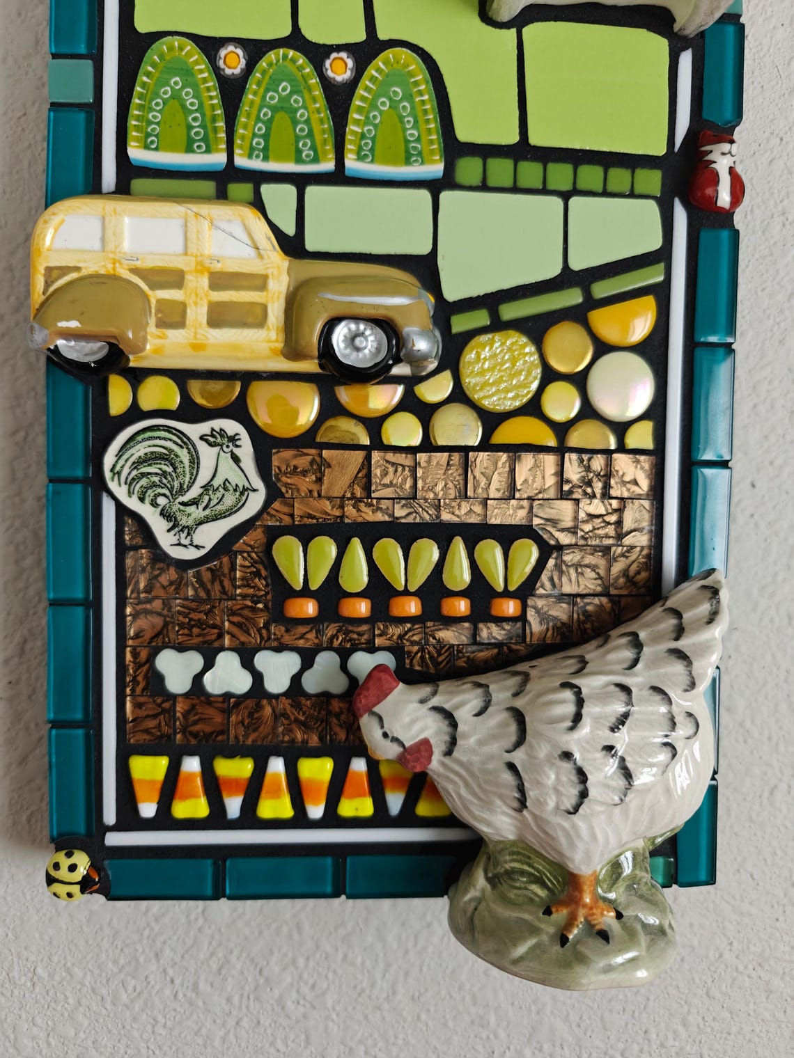 Weekend at the Farm Mosaic Art - Etsy