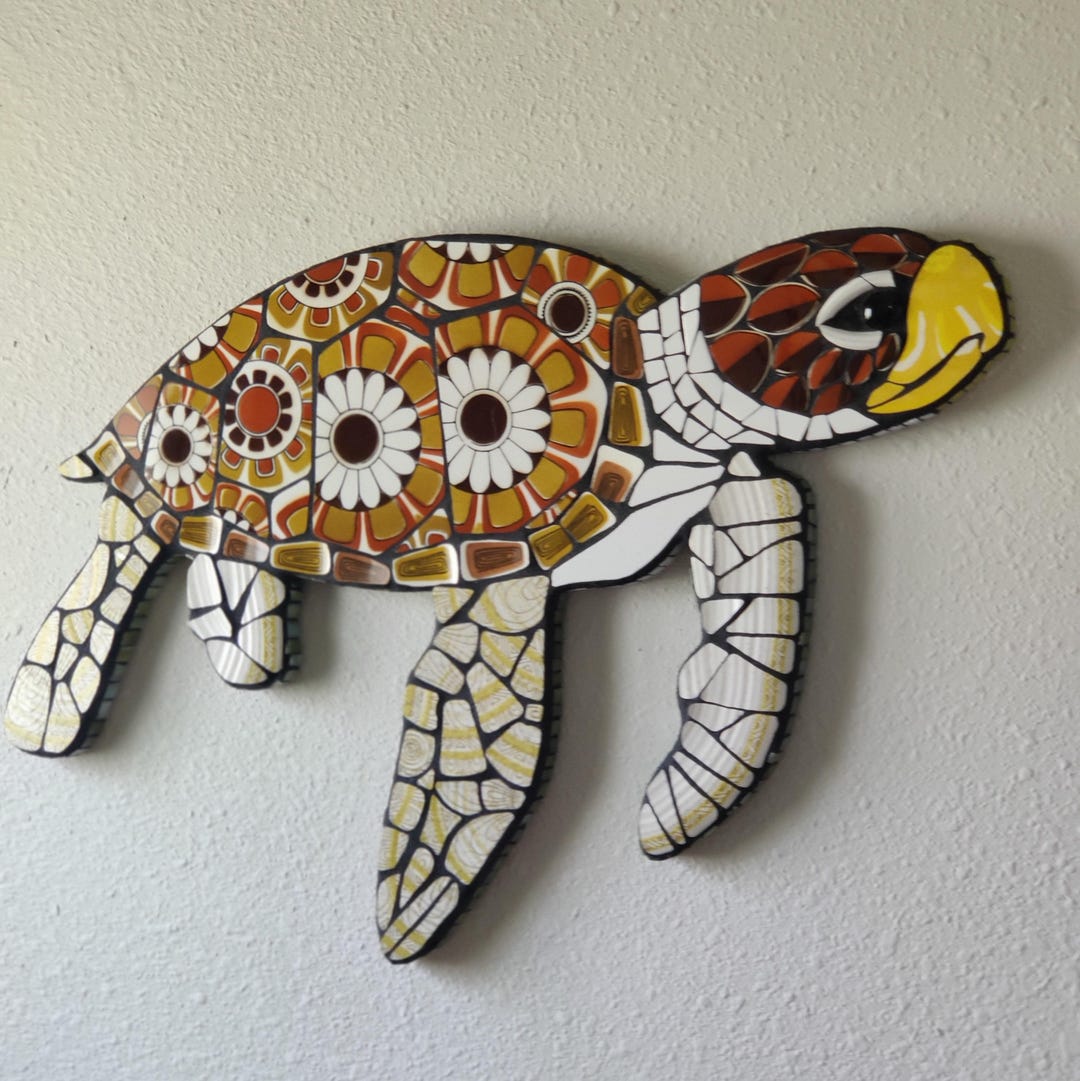 Sea Turtle Mosaic Art - Etsy