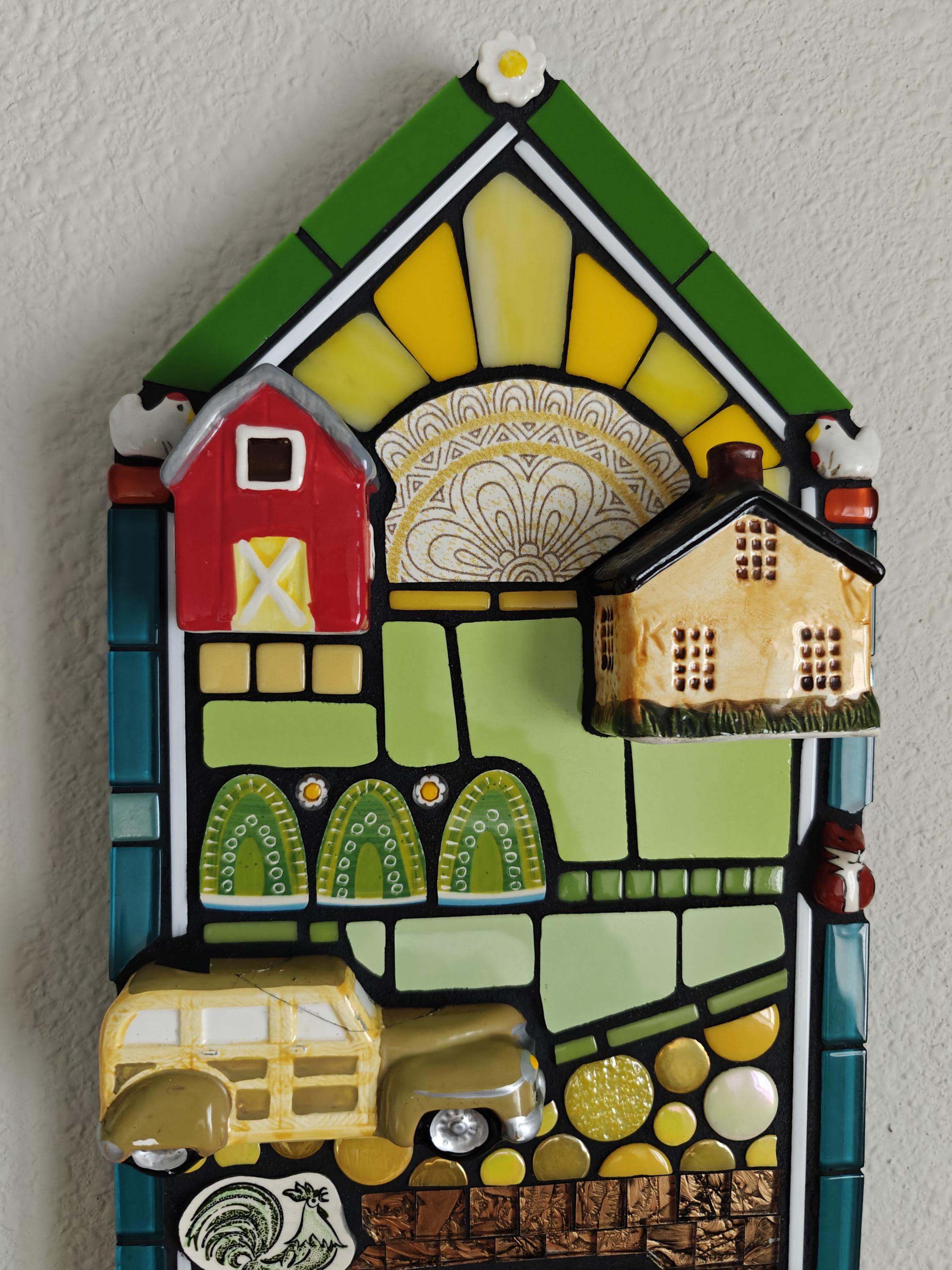 Weekend at the Farm Mosaic Art - Etsy