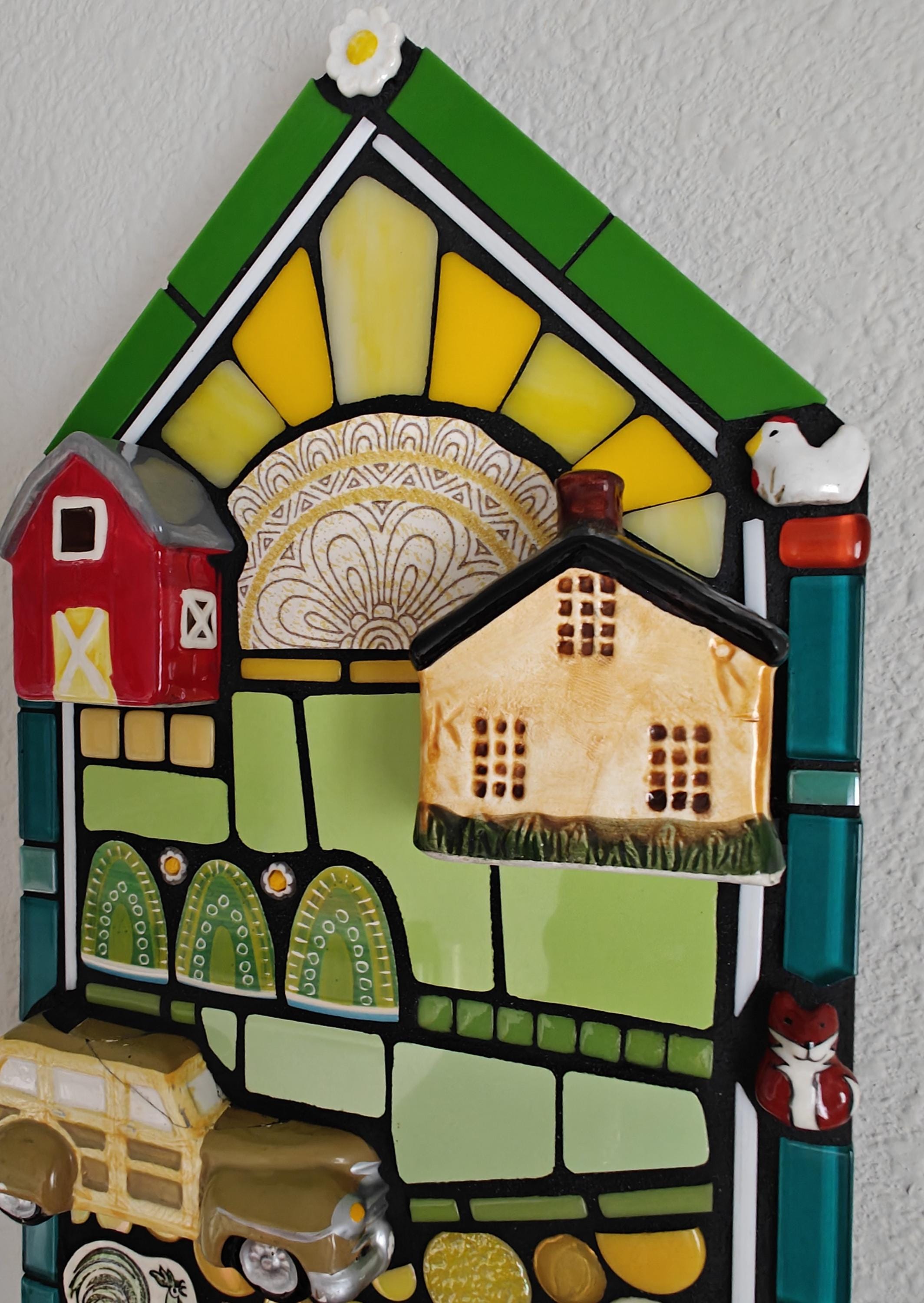 Weekend at the Farm Mosaic Art - Etsy