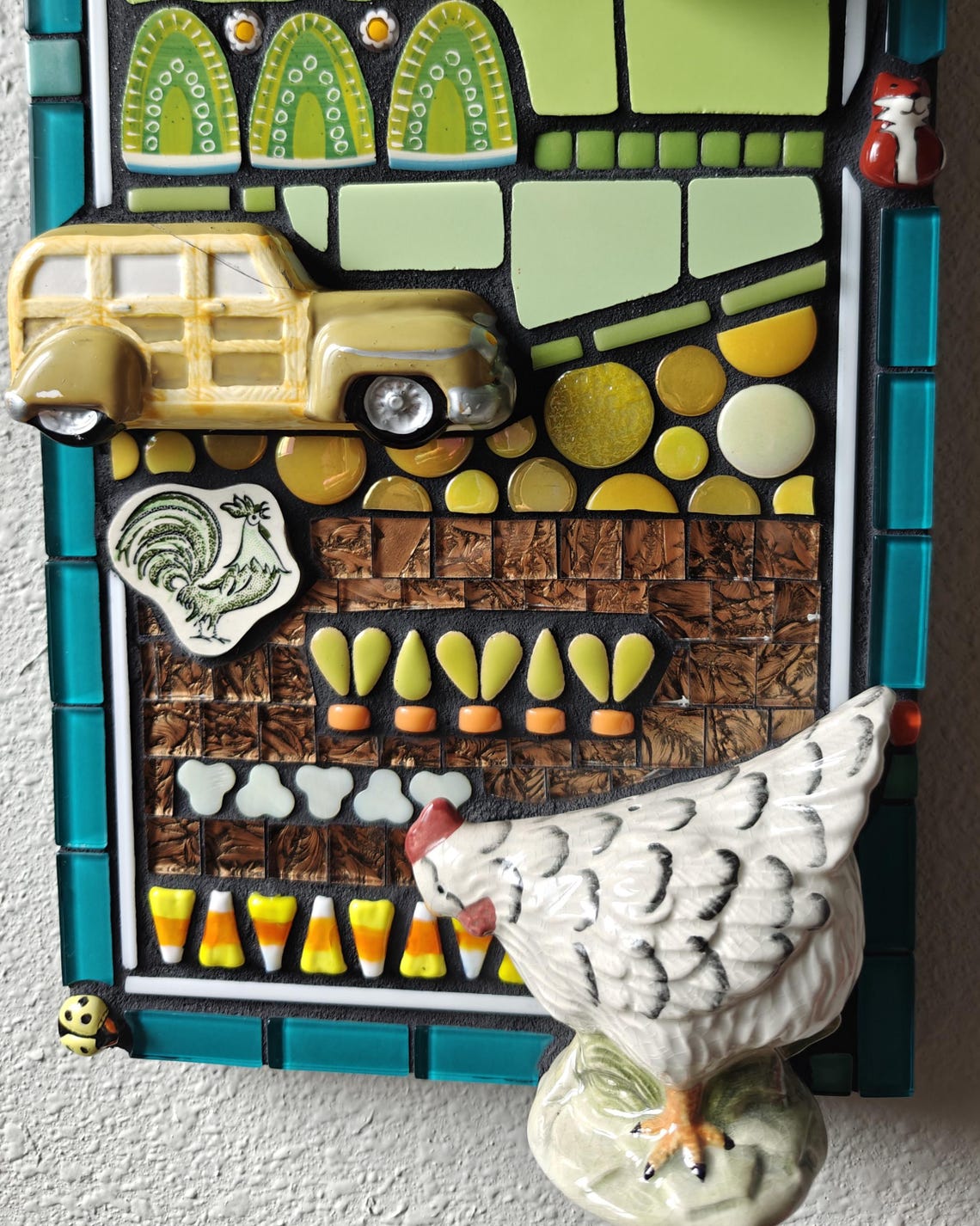 Weekend at the Farm Mosaic Art - Etsy