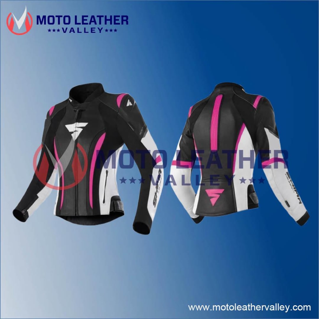 SHIMA Miura RS Ladies Pink Leather Motorbike Race Jacket - Etsy