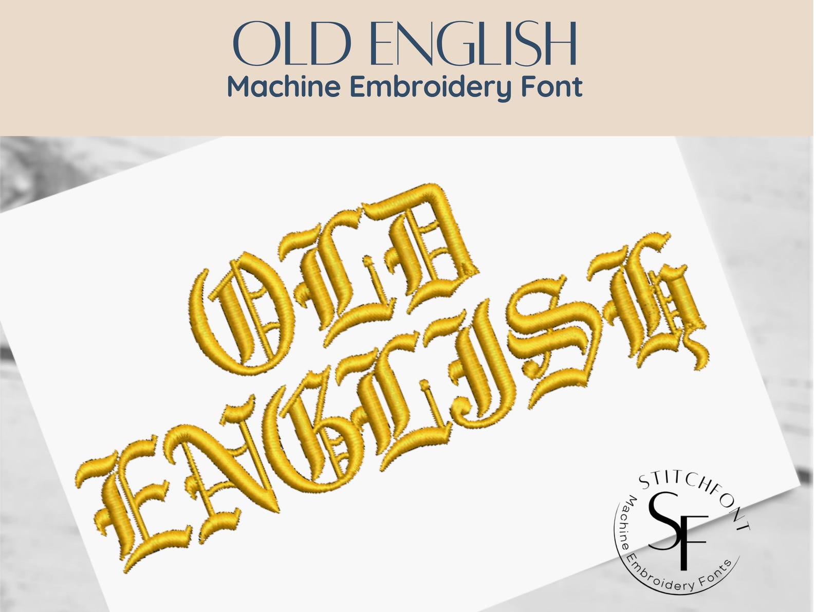 Machine Embroidery Satin Stitch Font - Old English - 1 Size - 8 Formats ...