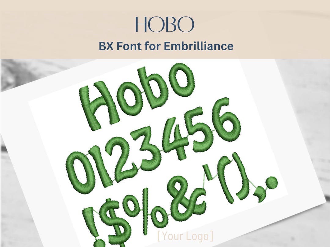 BX Font Alphabet - Hobo Font - 3 Sizes - Instant Download | Stitchfont ...