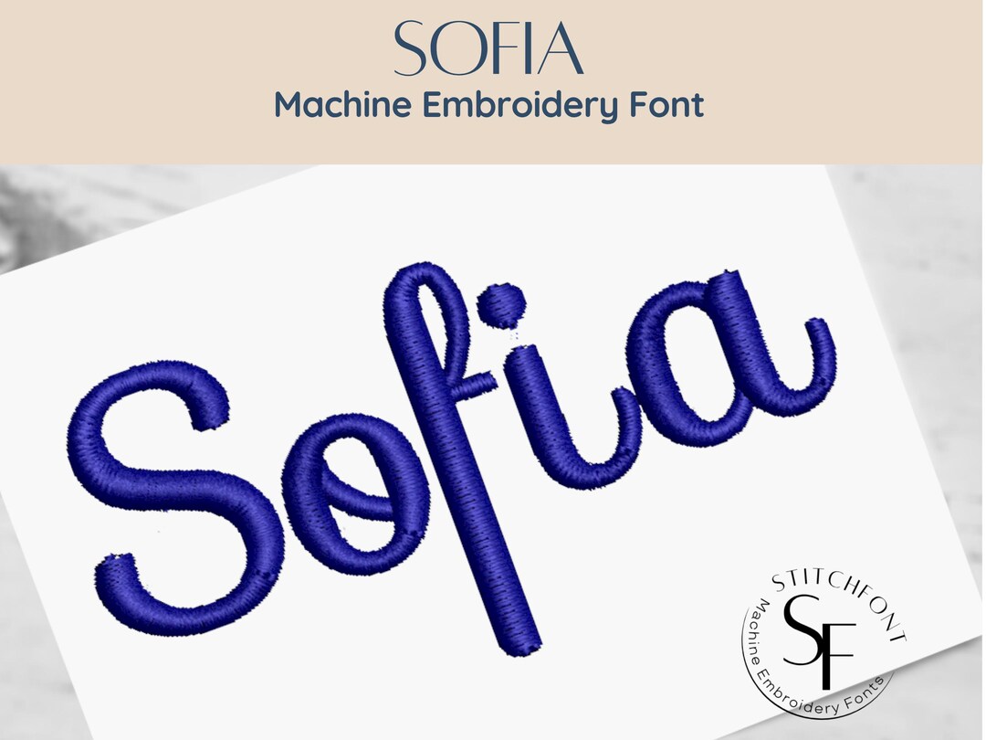 Machine Embroidery Satin Font Alphabet - Sofia - 3 Sizes - 8 Formats ...