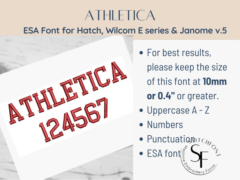 ESA Font Alphabet - Athletica Font - Multiple Sizes - Instant Download ...