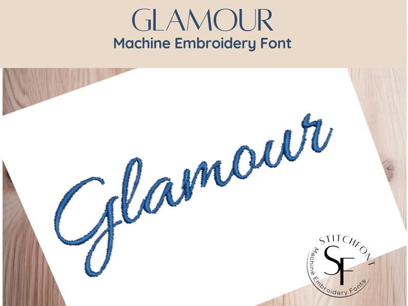 Machine Embroidery Satin Stitch Font - Glamour - 2 Sizes - 8 Formats ...