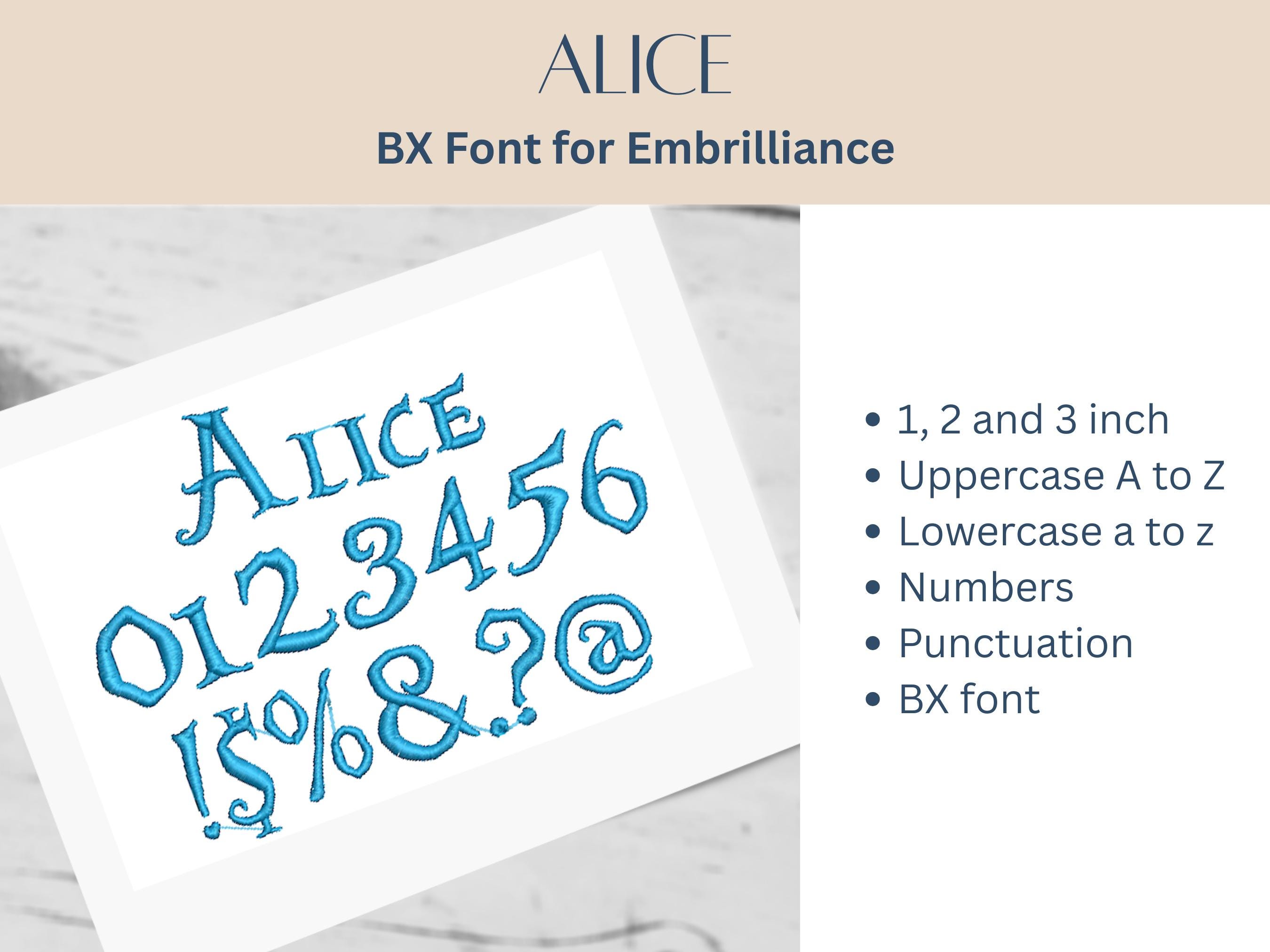 BX Font Alphabet - Alice in Wonderland - 3 Sizes - Instant Download ...