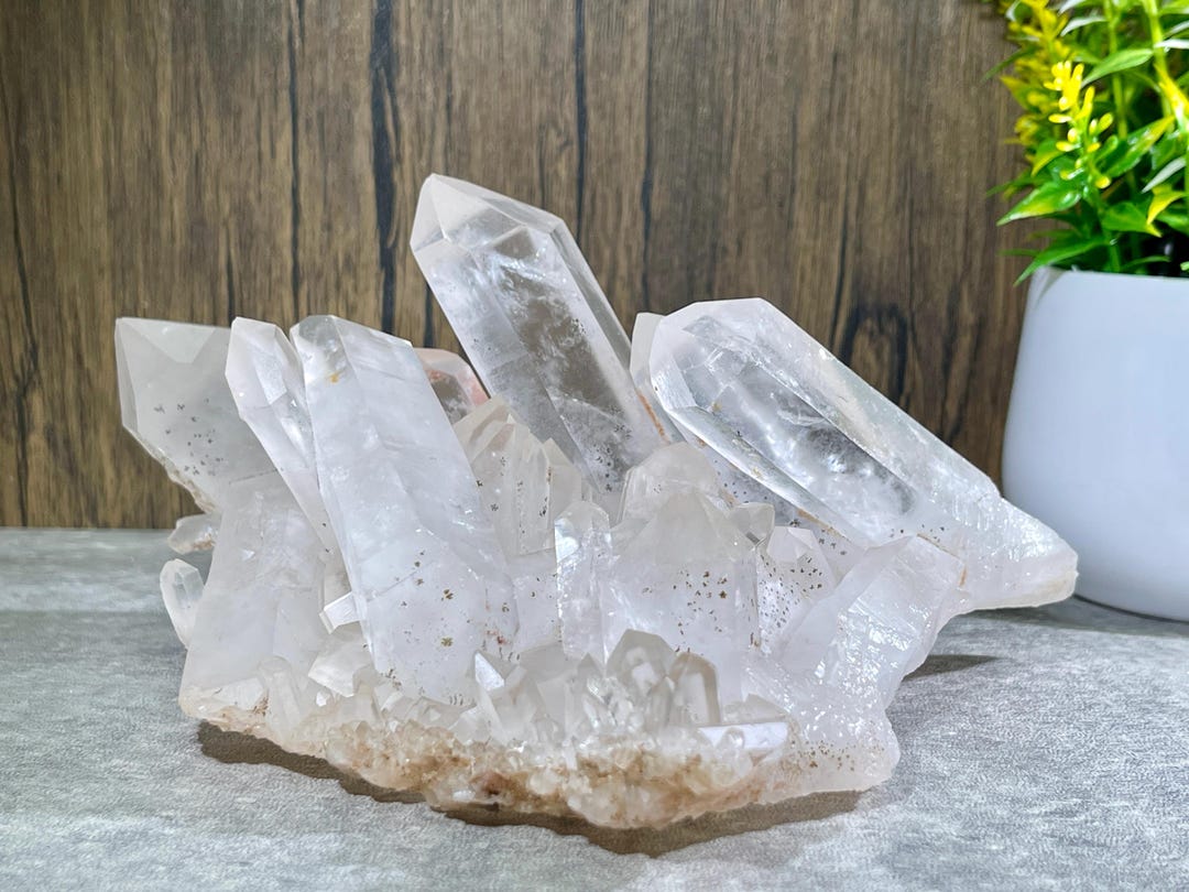 6'' Clear Quartz Cluster Crystal Cluster- Rough Clear Quartz Crystal ...