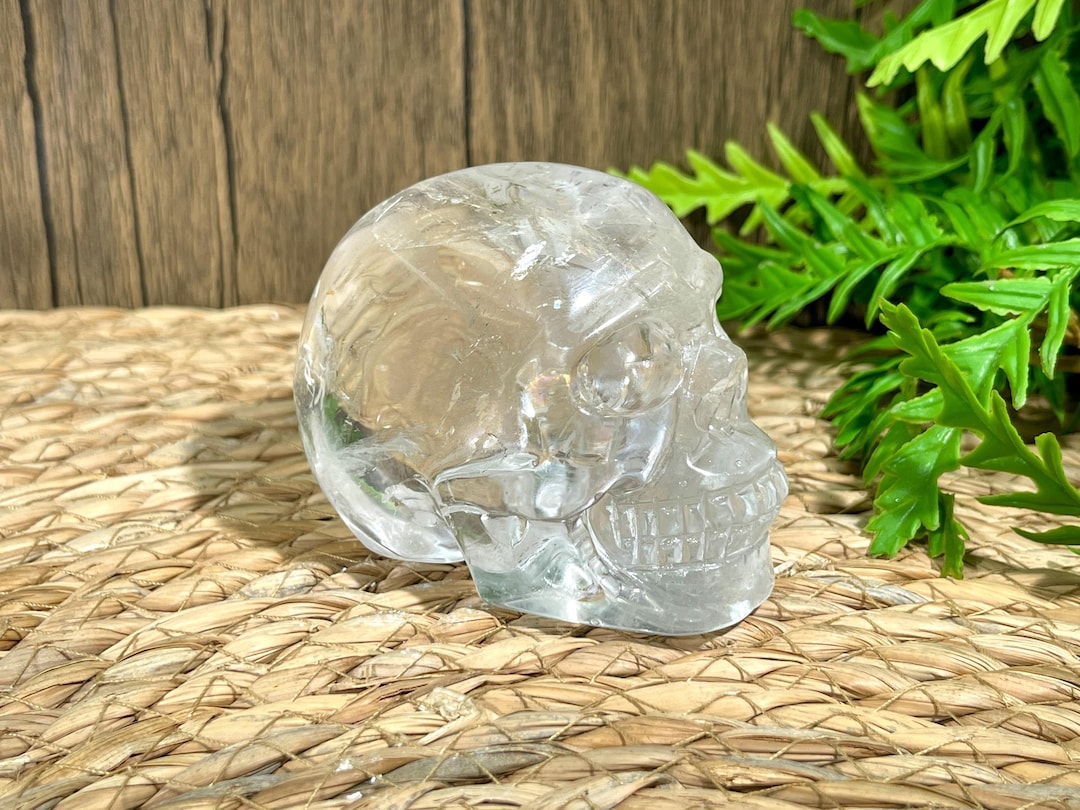 Natural Clear Quartz Skulls, Hand Carved Crystal Skulls, Healing ...
