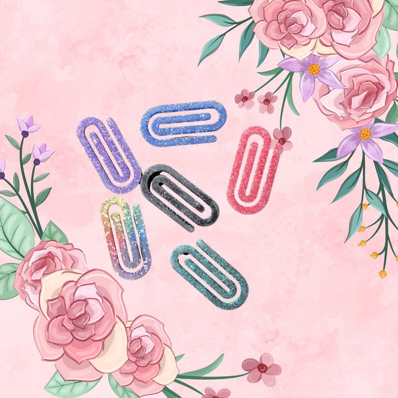 Jumbo Paperclip (giant), Acrylic Bookmark, Planner Paperclip, Glitter ...