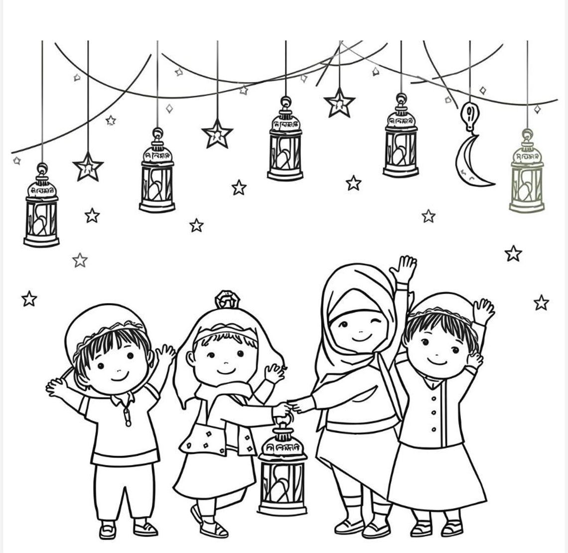 Ramadan Colouring Book for Kids - Etsy