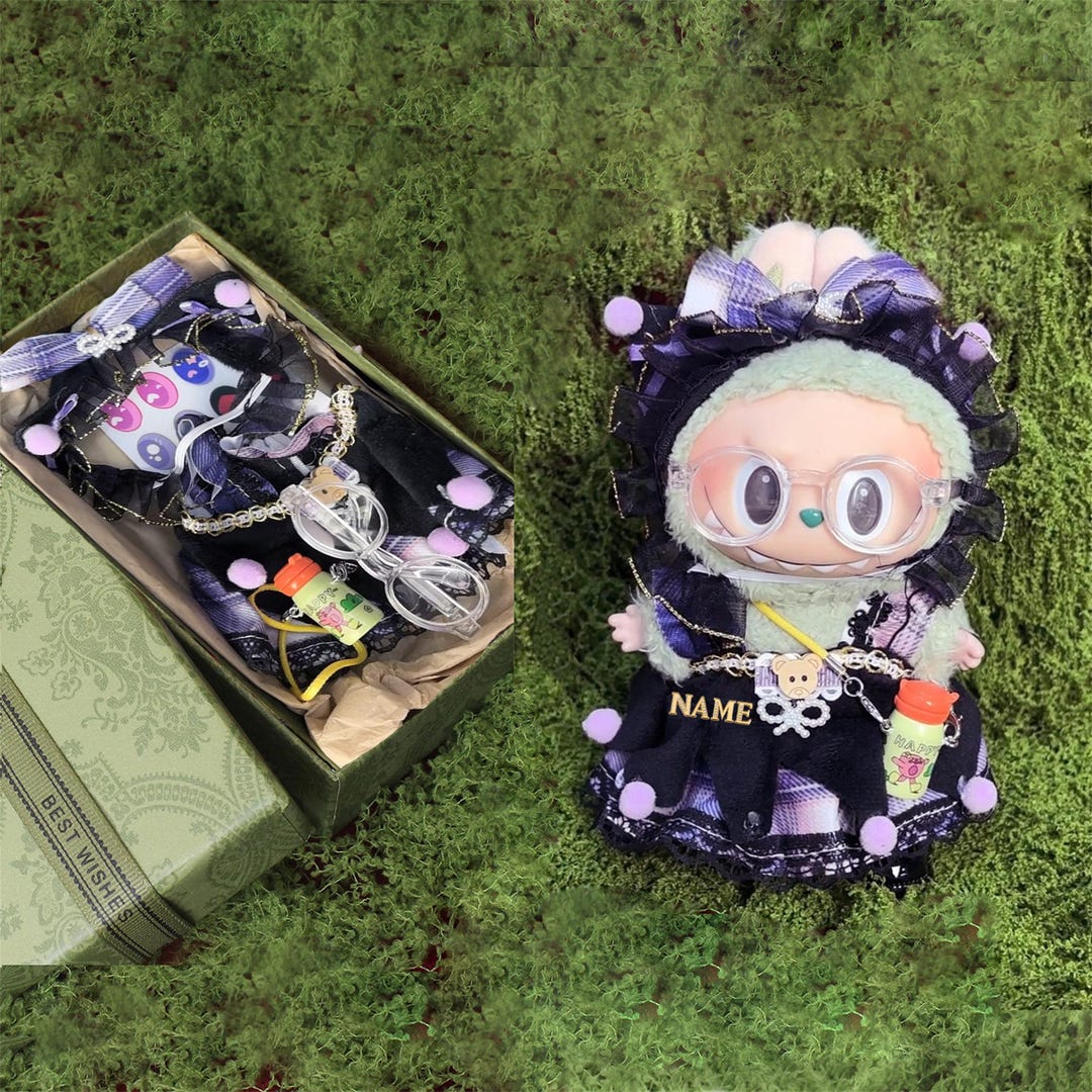 LIMITED Kuromi Labubu Clothes Cosplay Set for 17cm Labubu Doll ...