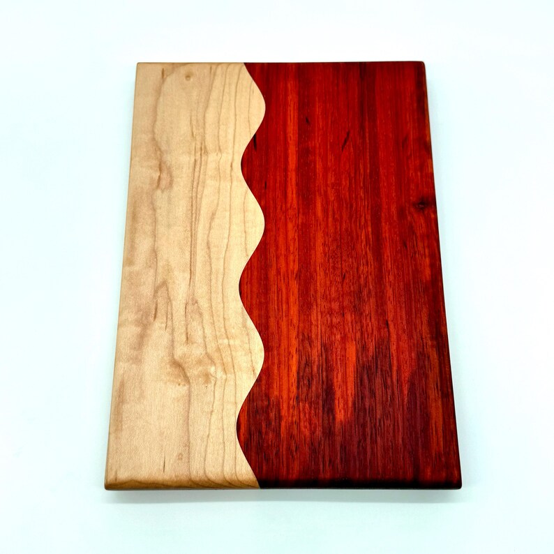 Padauk & Maple Wave Charcuterie Board – Handmade Piece Inspired by ...