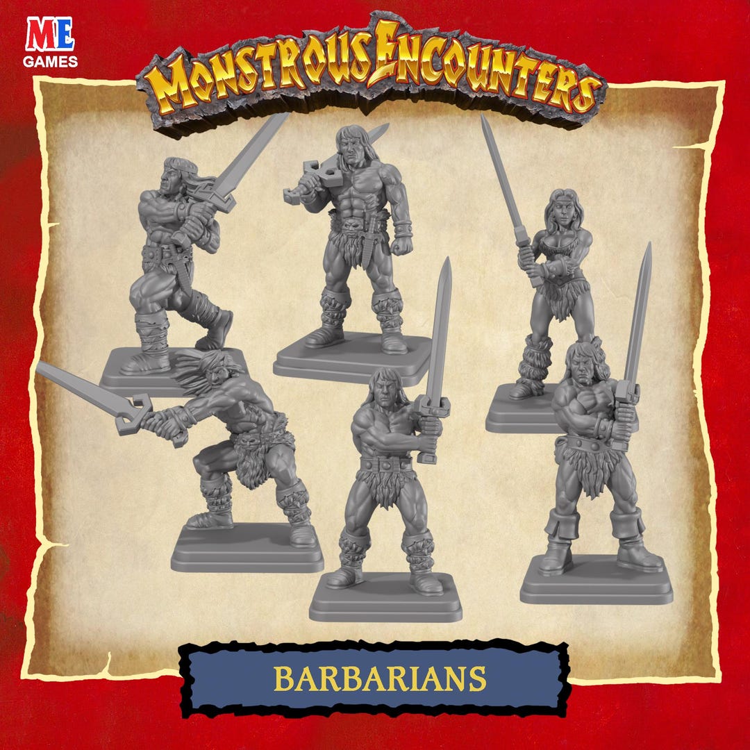 Heroes of Heroquest Characters Miniature Sets Wizard, Elf, Barbarian ...