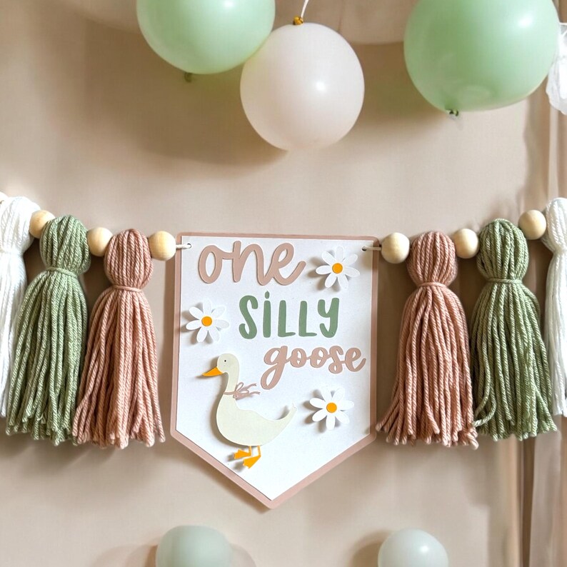 One Silly Goose Highchair Banner/one Silly Goose Birthday/first ...