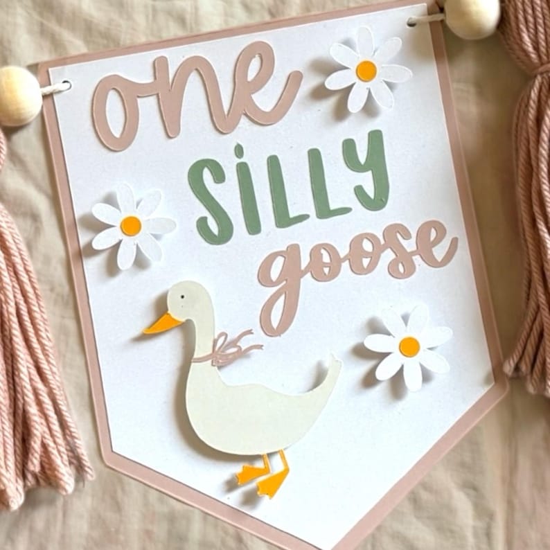 One Silly Goose Highchair Banner/one Silly Goose Birthday/first ...
