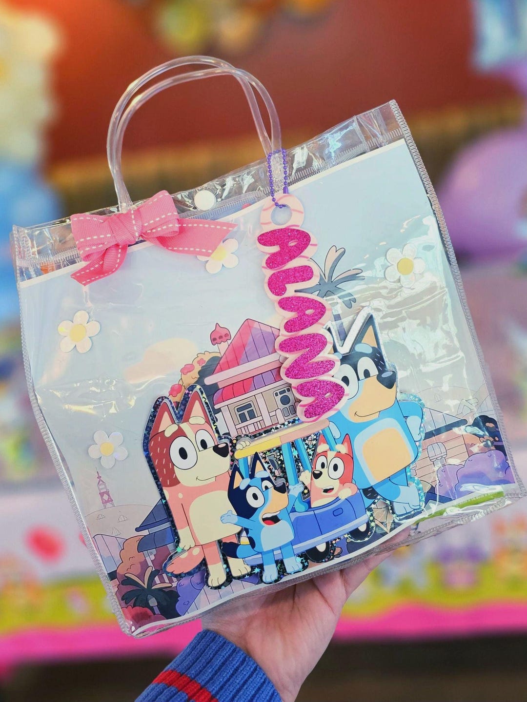 Large Custom Party Favor Bags - Bluey, Minions, Stitch, Princess, Etc ...