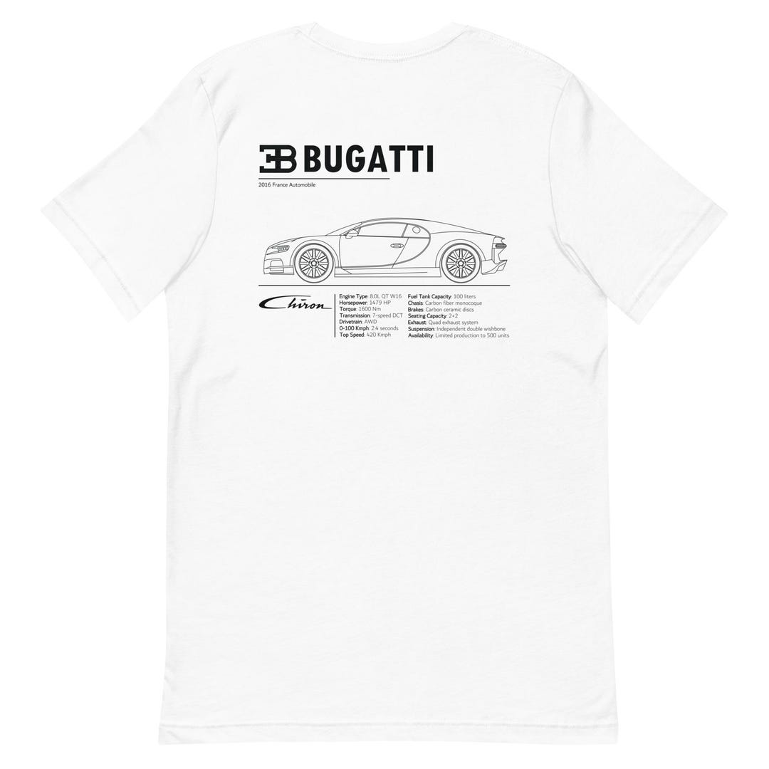 Bugatti Chiron T-shirt, Bugatti Chiron Minimalist Graphic Tee ...