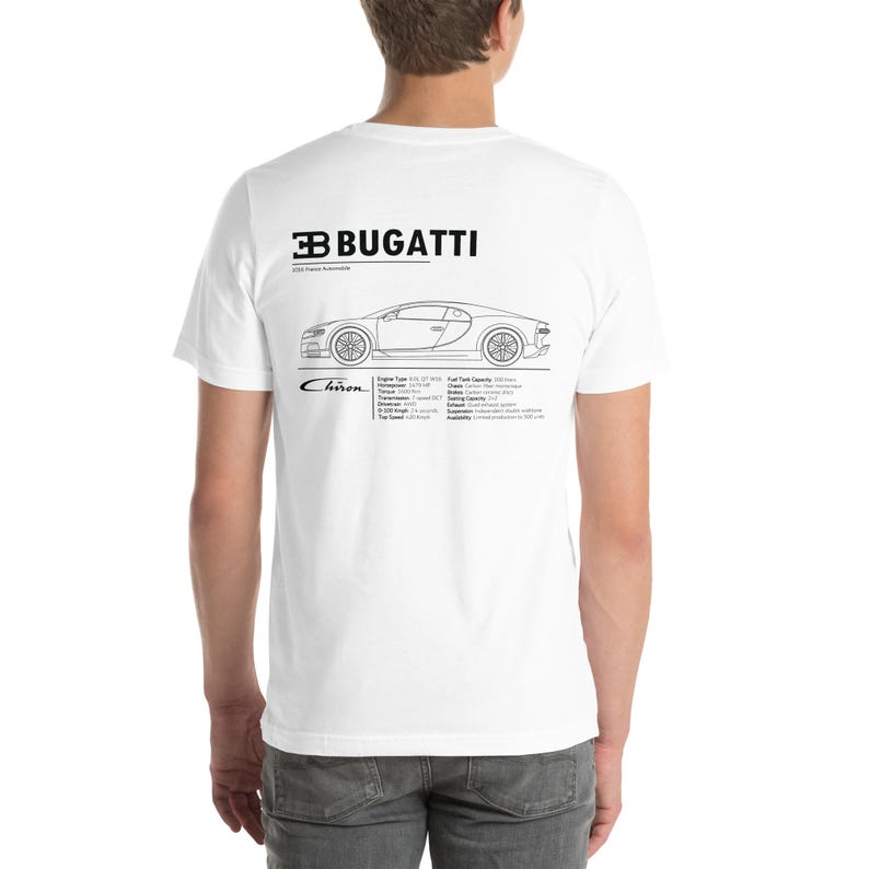 Bugatti Chiron T-shirt, Bugatti Chiron Minimalist Graphic Tee ...