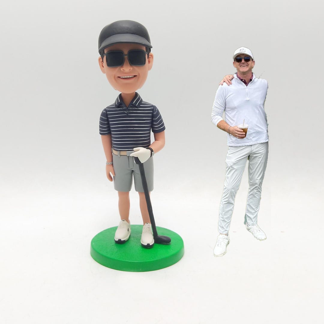 Custom Golf Bobblehead Figurine From Photo | Personalized Golfer Gift ...